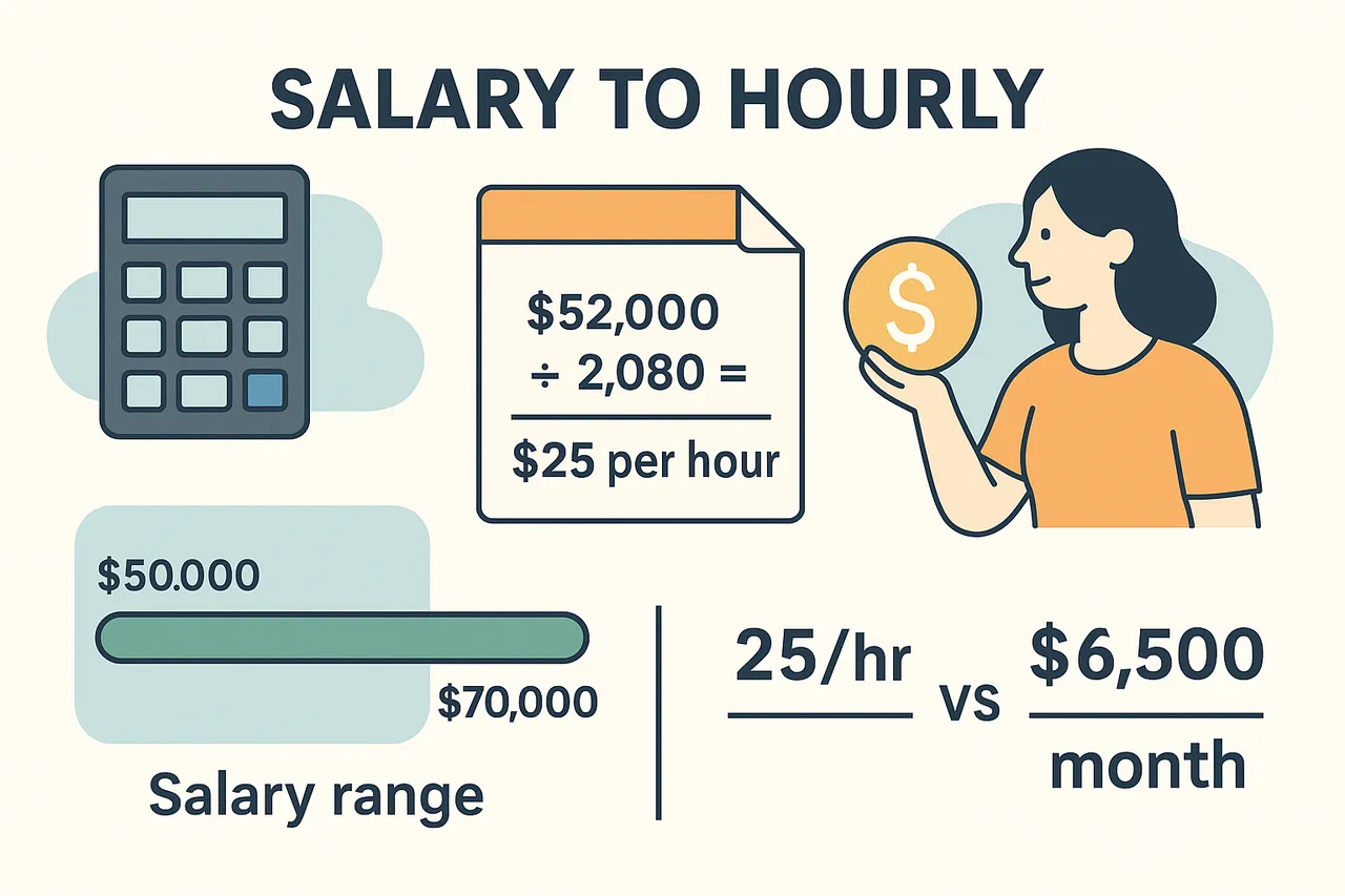 Salary to Hourly Calculator | Convert Annual Pay to Hourly Rate